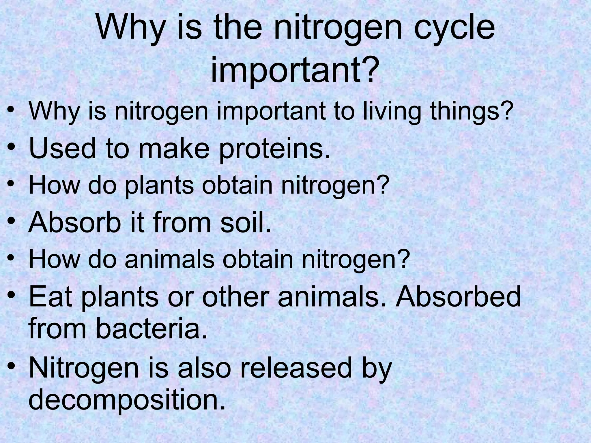 Nitrogen cycle | PPT