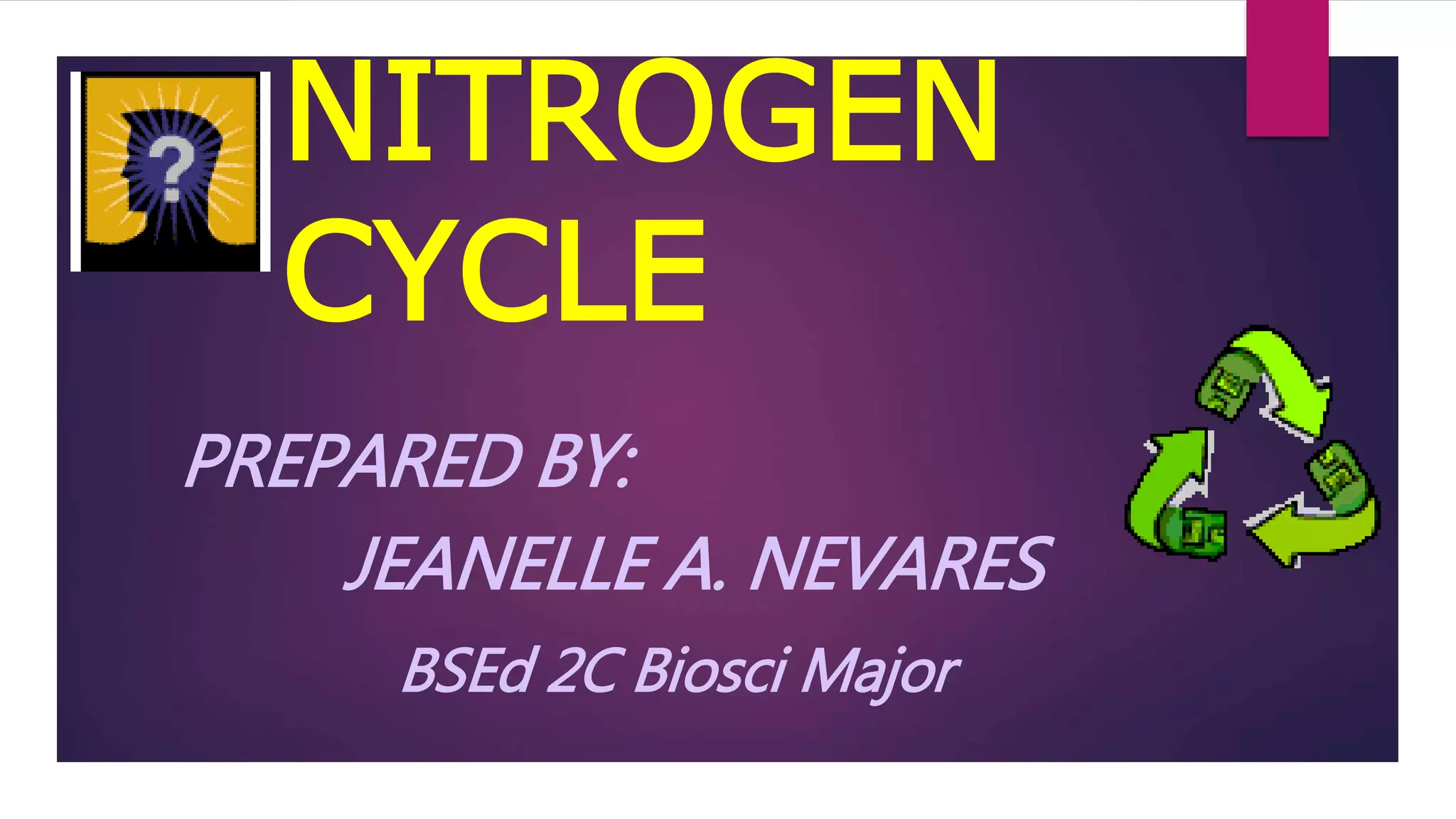 Nitrogen cycle | PPTX