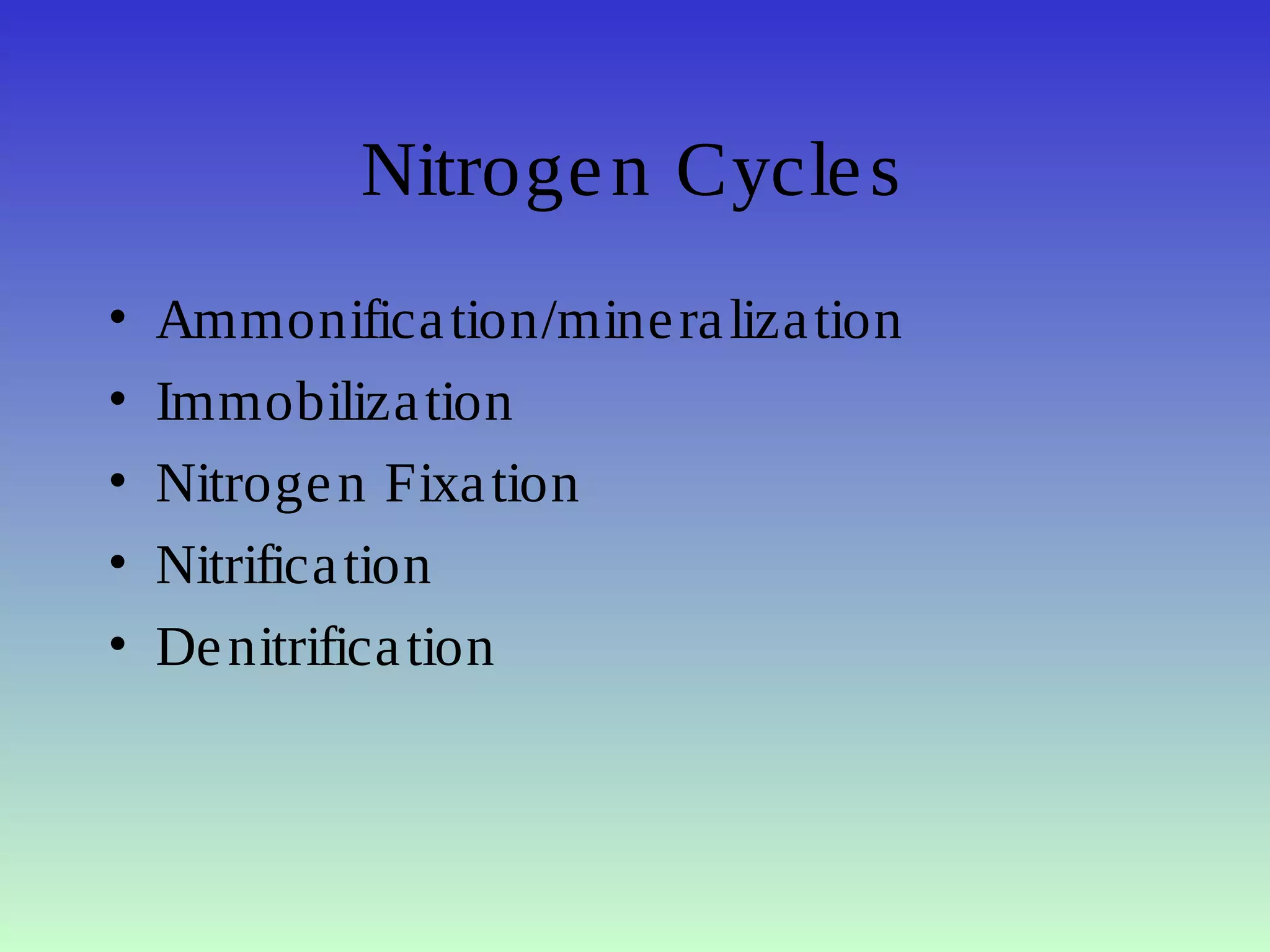 Nitrogen cycle | PPT