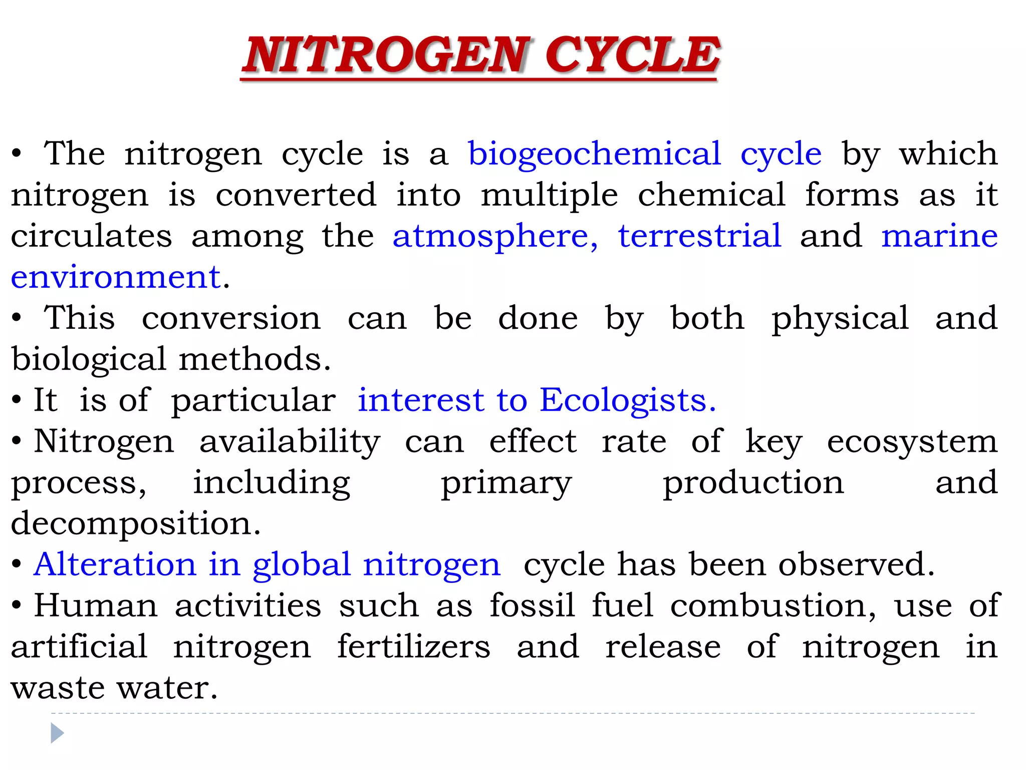 Nitrogen cycle | PPTX