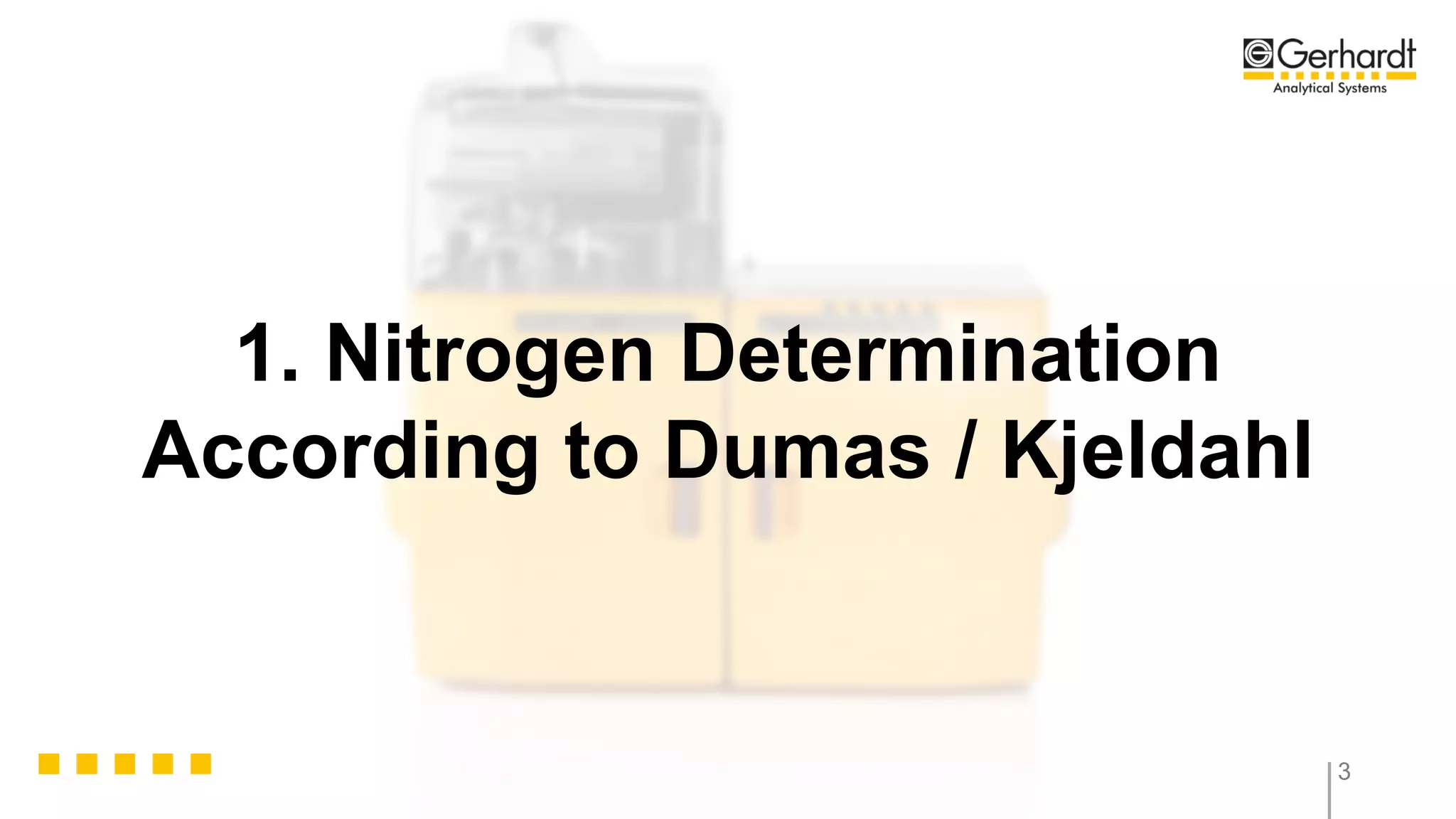 Nitrogen Determination Made Easy with DUMATHERM Combustion Analyzer | PPT