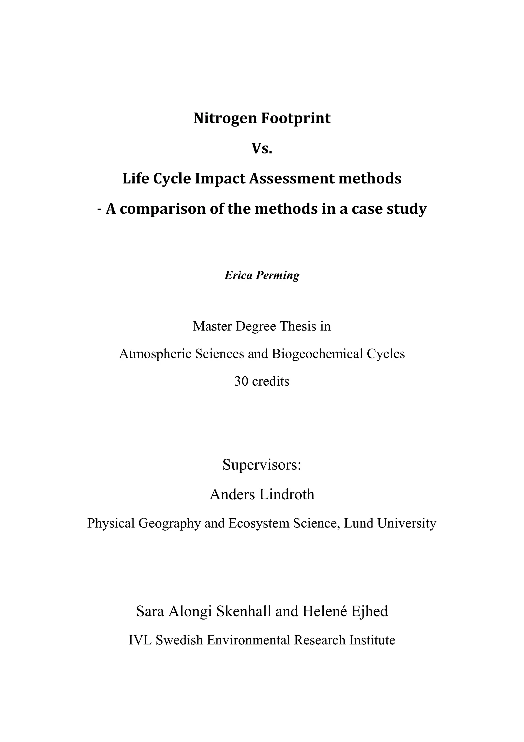 Nitrogen footprint | PDF