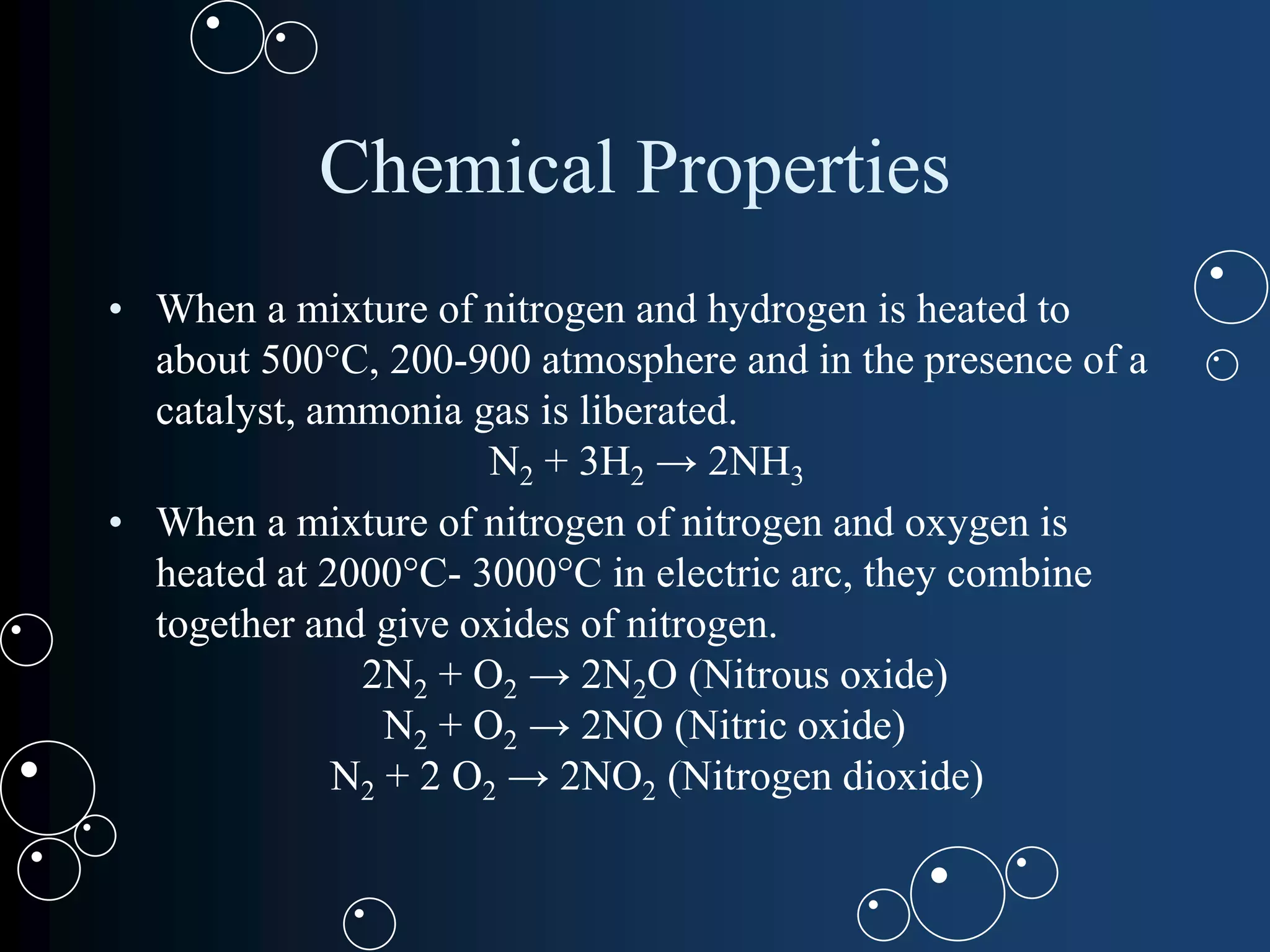 Nitrogen gas. | PPTX