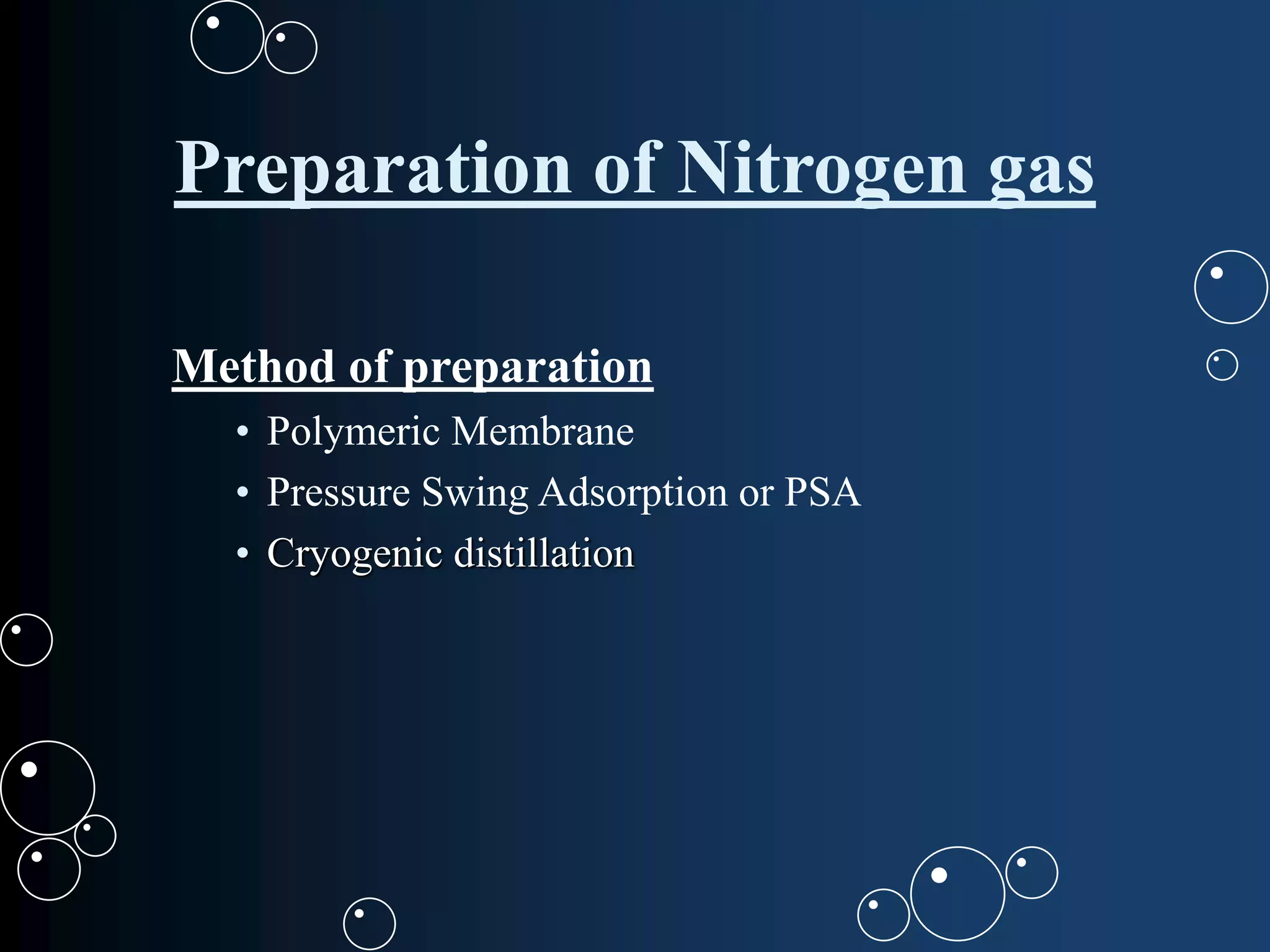 Nitrogen gas. | PPTX