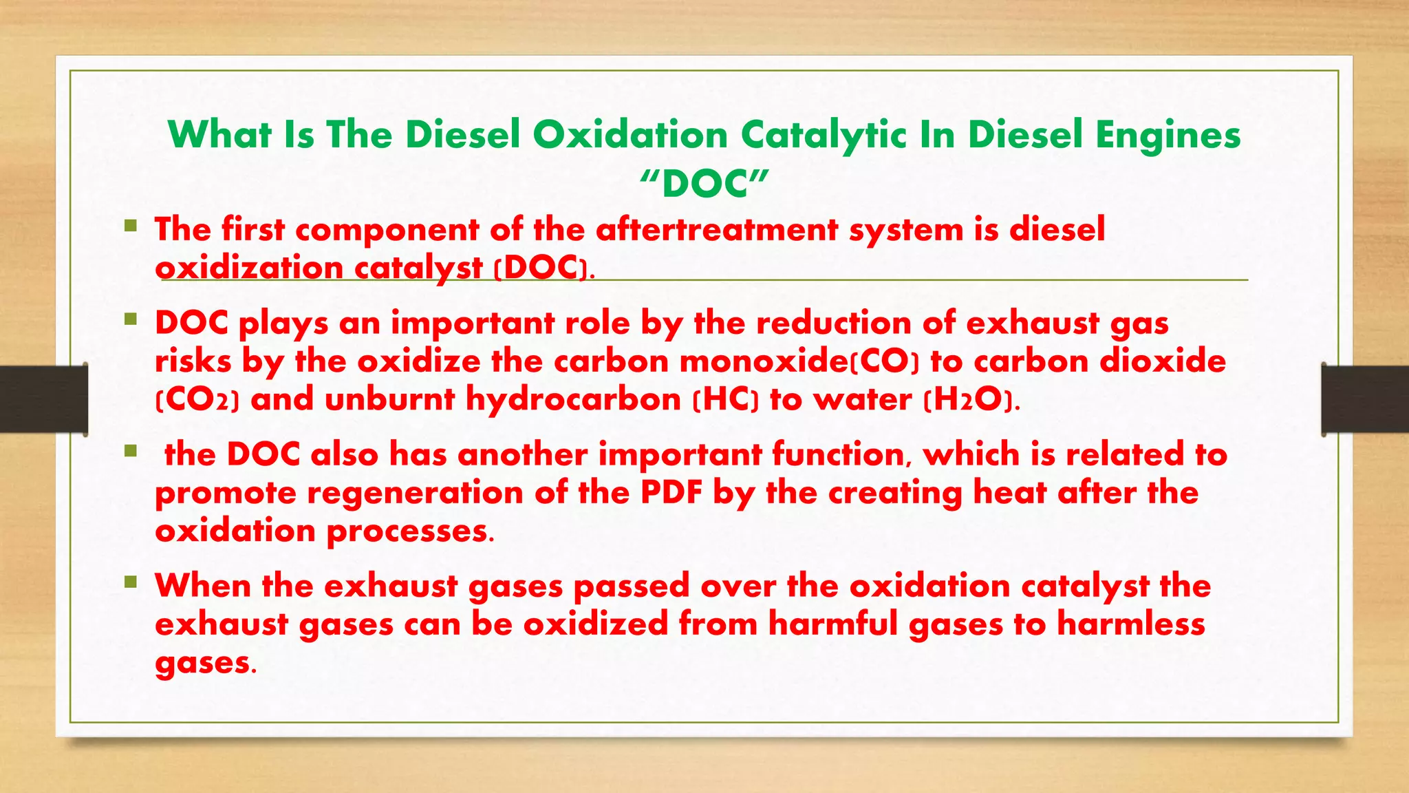 Advanced technologies as "DOC, DPF, SCR" to reduce Diesel engines ...