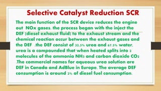 Advanced technologies as "DOC, DPF, SCR" to reduce Diesel engines ...