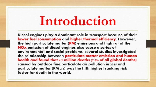 Advanced technologies as "DOC, DPF, SCR" to reduce Diesel engines ...