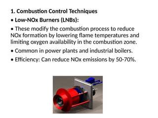 Nitrogen Oxides: An Overview of Control Techniques | PPTX