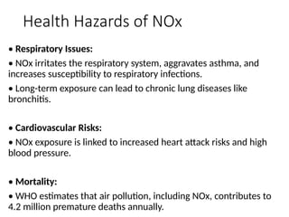 Nitrogen Oxides: An Overview of Control Techniques | PPTX