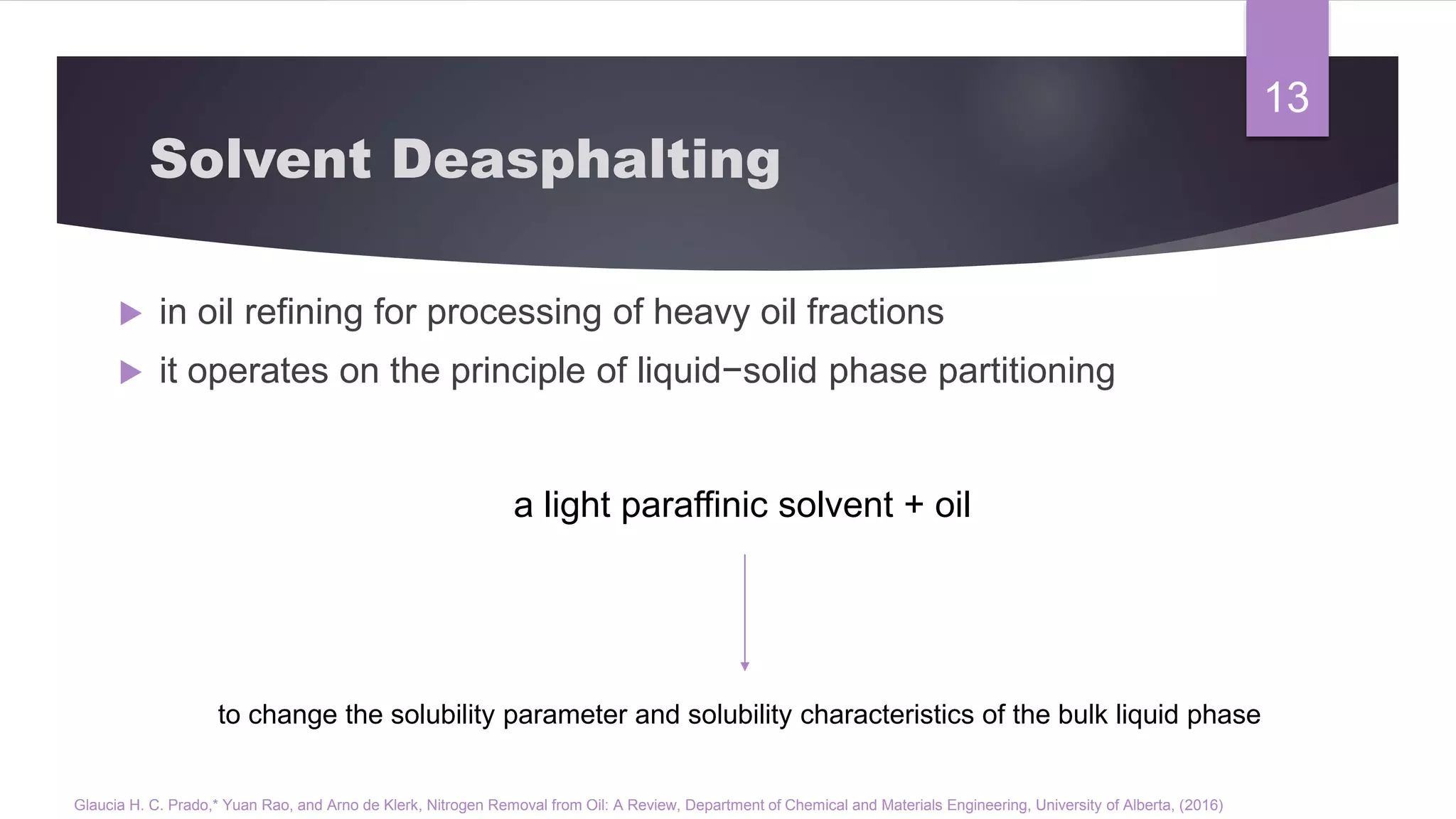 Nitrogen removal from oil | PPSX