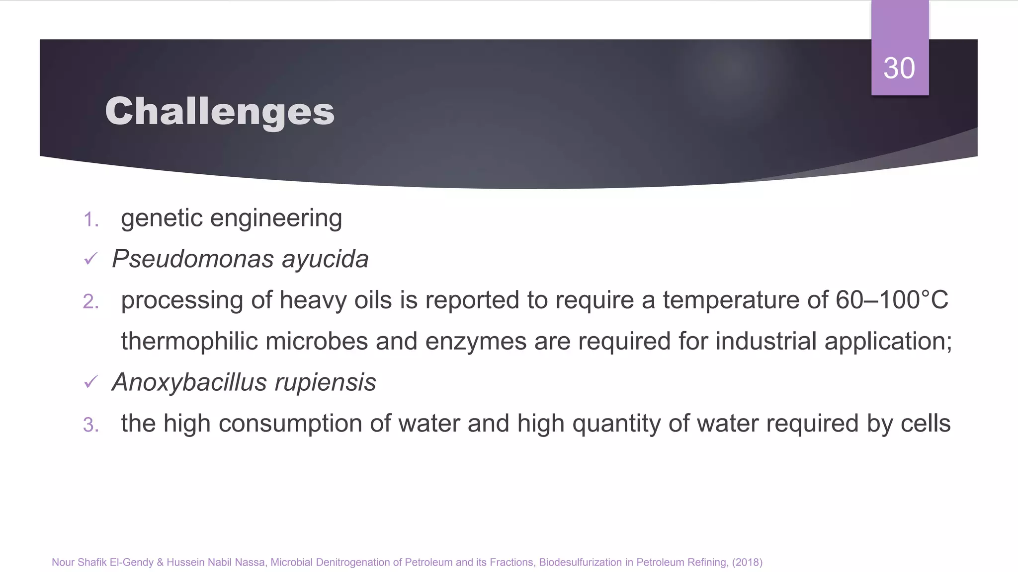 Nitrogen removal from oil | PPSX