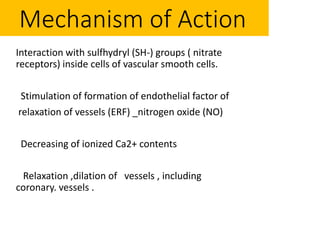 Nitroglycerine drug. ppt | PPTX