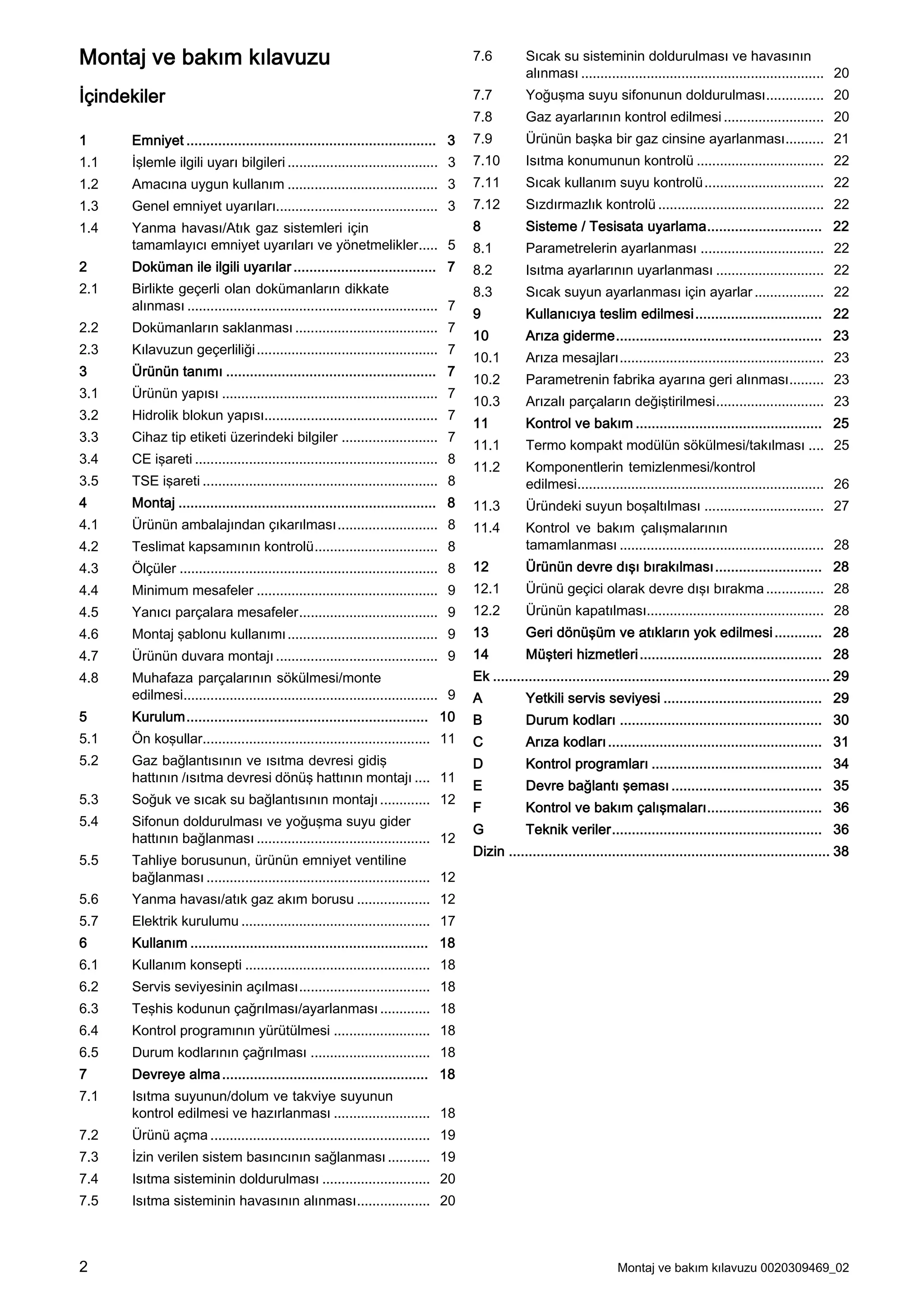 nitromix-demirdöküm kombi kullanma klavuzu | PDF