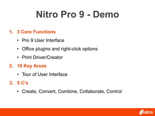 Nitro Pro 9 - Live Demo Presentation | PDF | Desktop Publishing ...