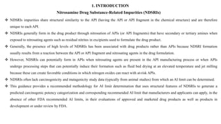 NDSRIs - Nitrosamine Drug Substance-Related Impurities (NDSRIs) | PPTX