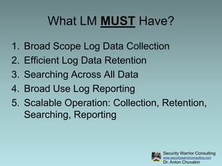 Making Log Data Useful: SIEM and Log Management Together | PPT