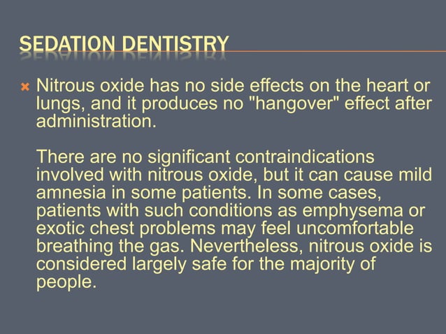 Nitrous Oxide and Sedation Dentistry | PPTX