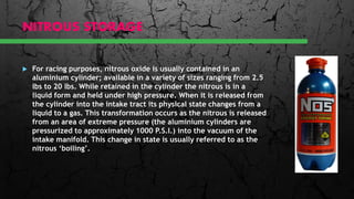 Nitrous oxide in automobile final ppt | PPTX