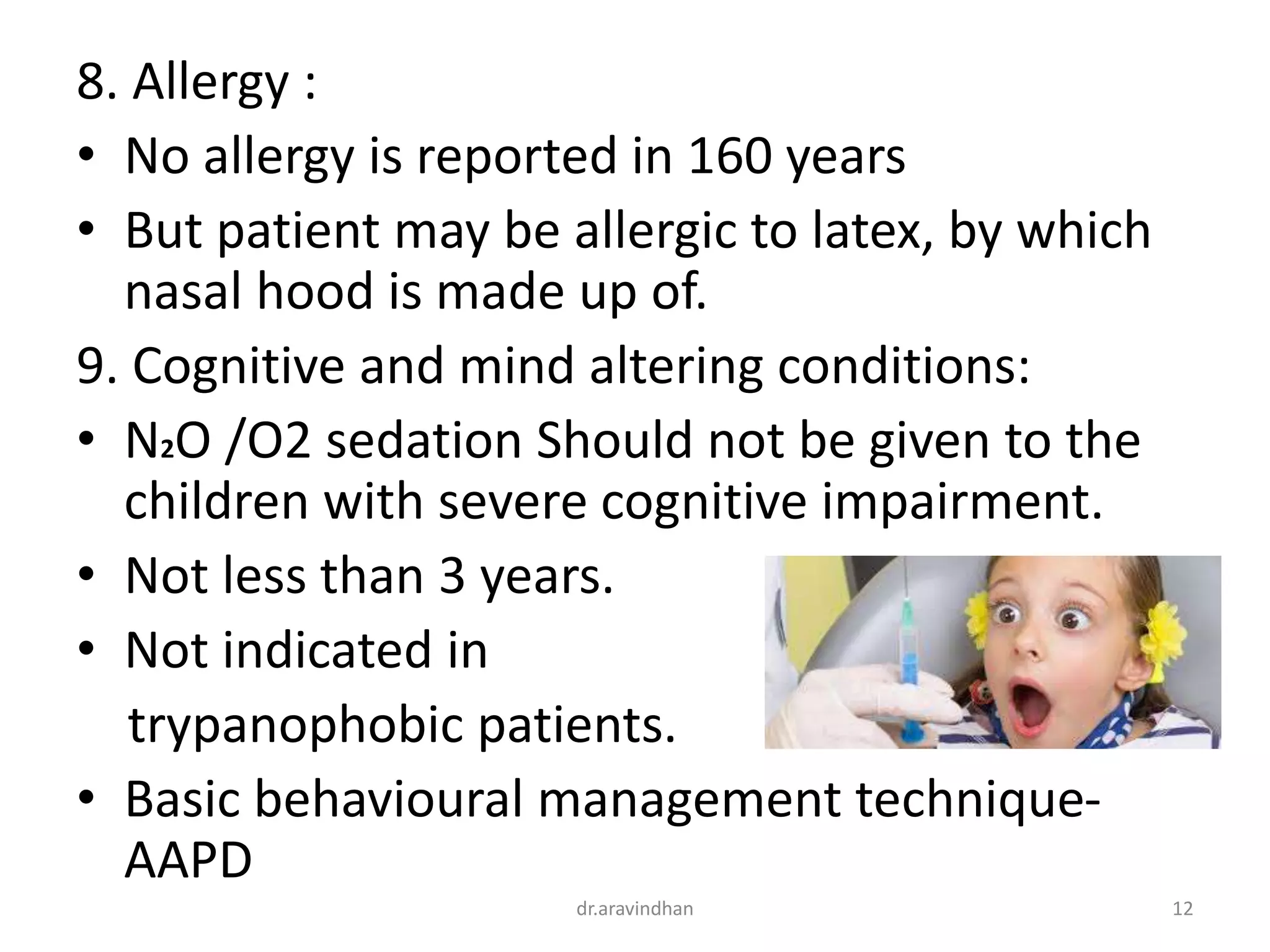 Nitrous oxide inhalation sedation | PPTX