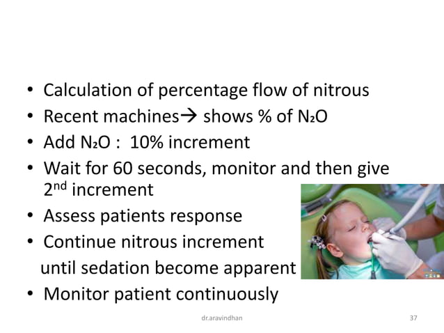 Nitrous oxide inhalation sedation | PPTX