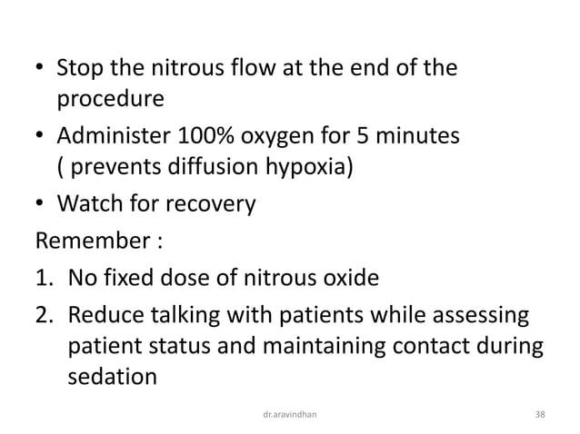 Nitrous oxide inhalation sedation | PPTX