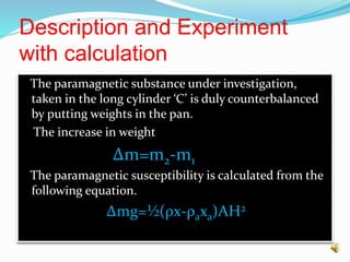 Nitroysl compounds and magnetic properties | PPTX