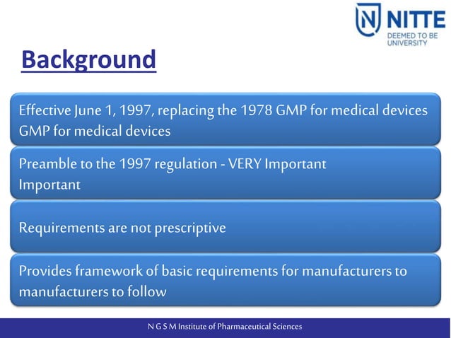 Quality System Requirements 21 CFR Part 820 and Labelling Requirements ...