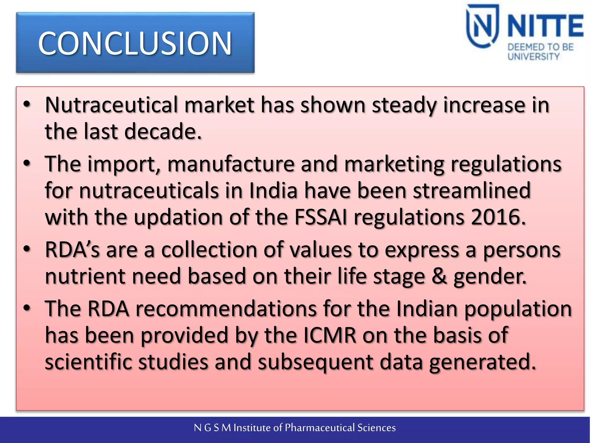 FSSAI REGULATIONS FOR THE IMPORT, MANUFACTURE AND SALE OF ...