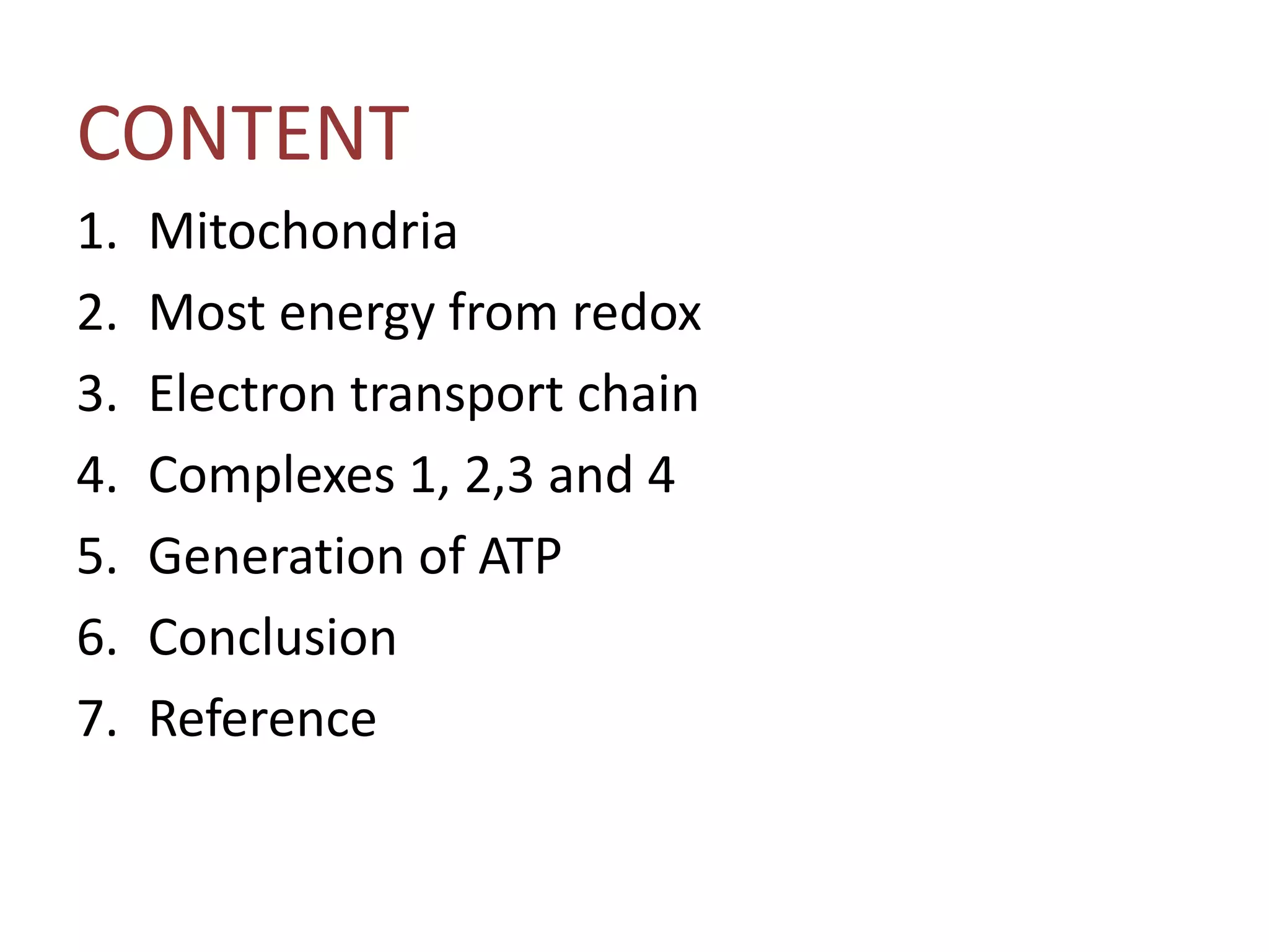 ELECTRON TRANSPORT CHAIN ' ETS ' | PPTX