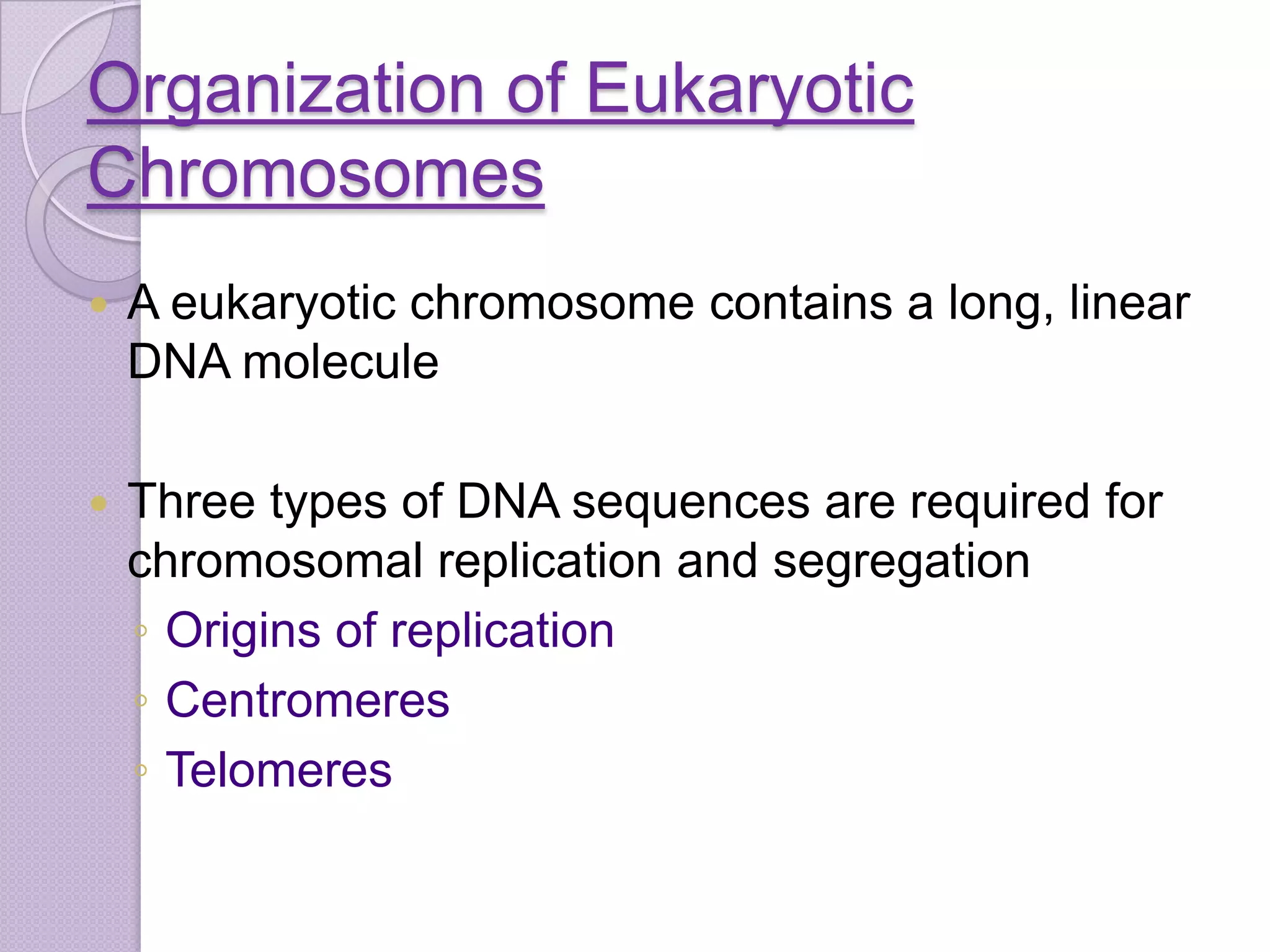 organization of DNA in chromosomes. | PPTX