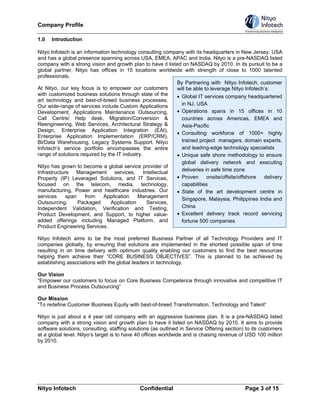 Nityo Infotech Company Profile | PDF