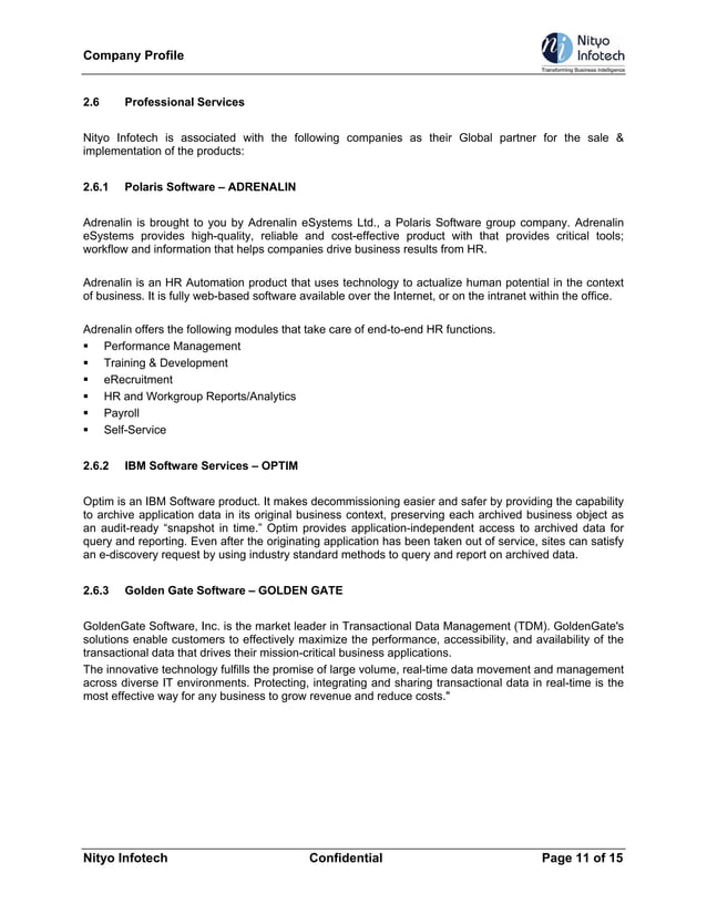 Nityo Infotech Company Profile