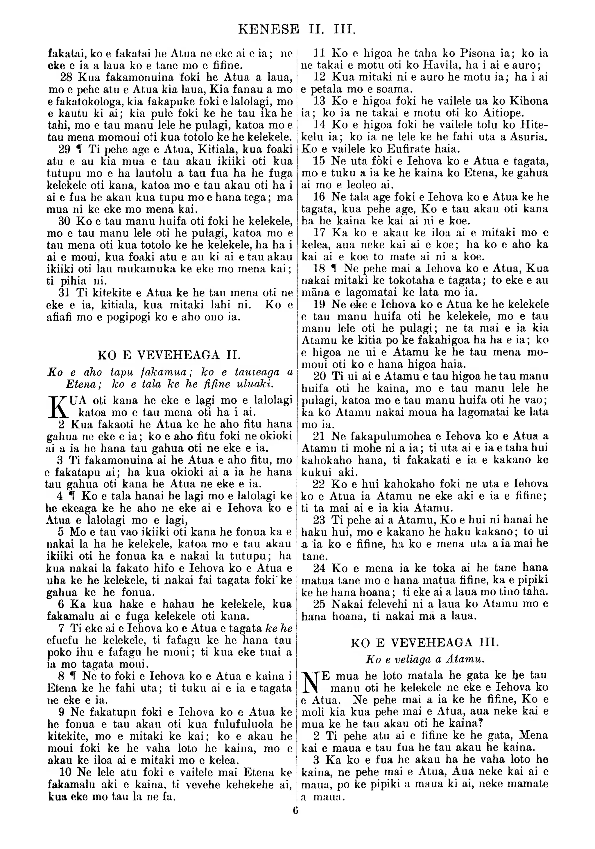 Niue bible genesis 1 | PDF