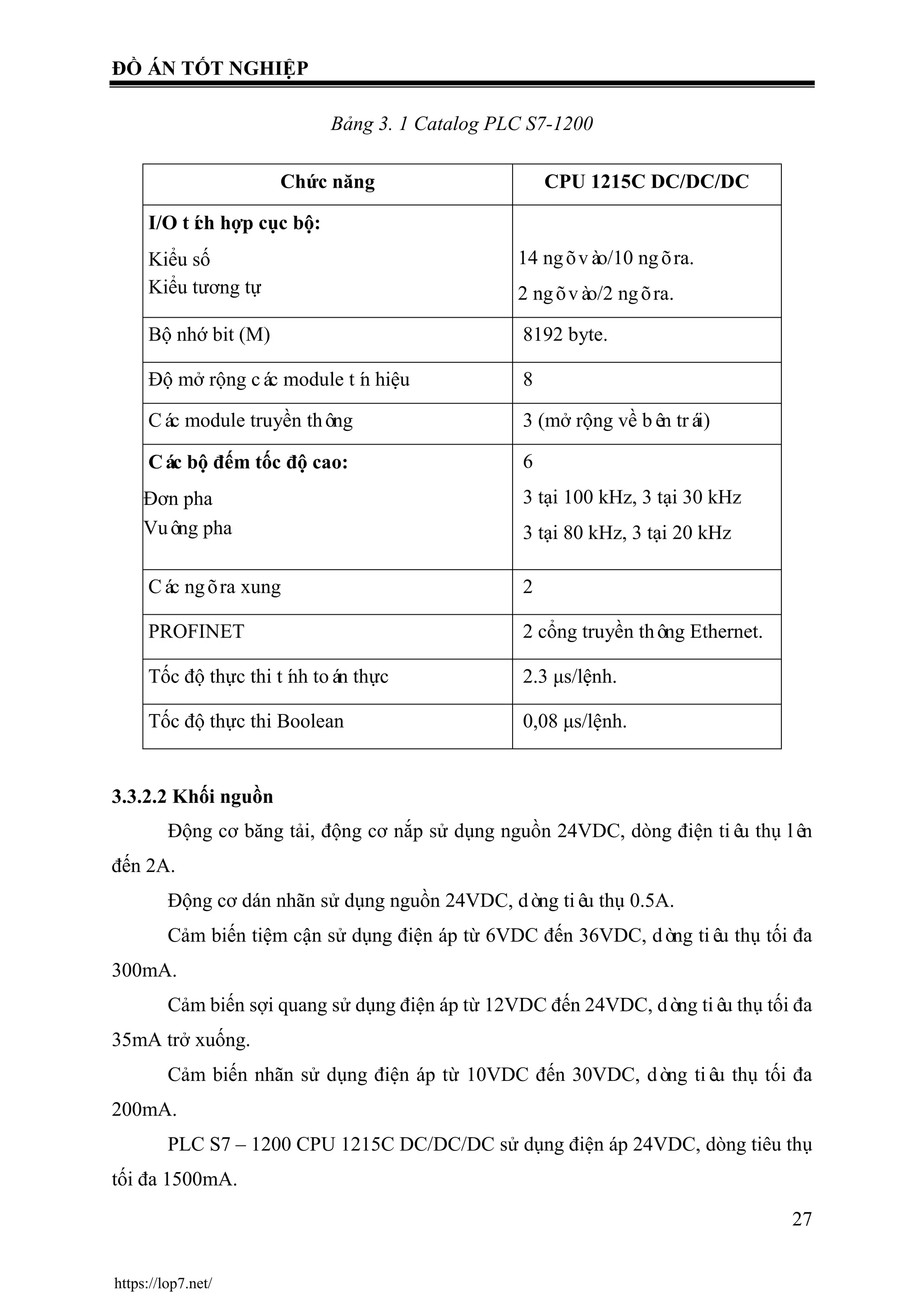 Đồ án Điều khiển và giám sát dây chuyền chiết rót sử dụng PLC s7 - 1200 | PDF
