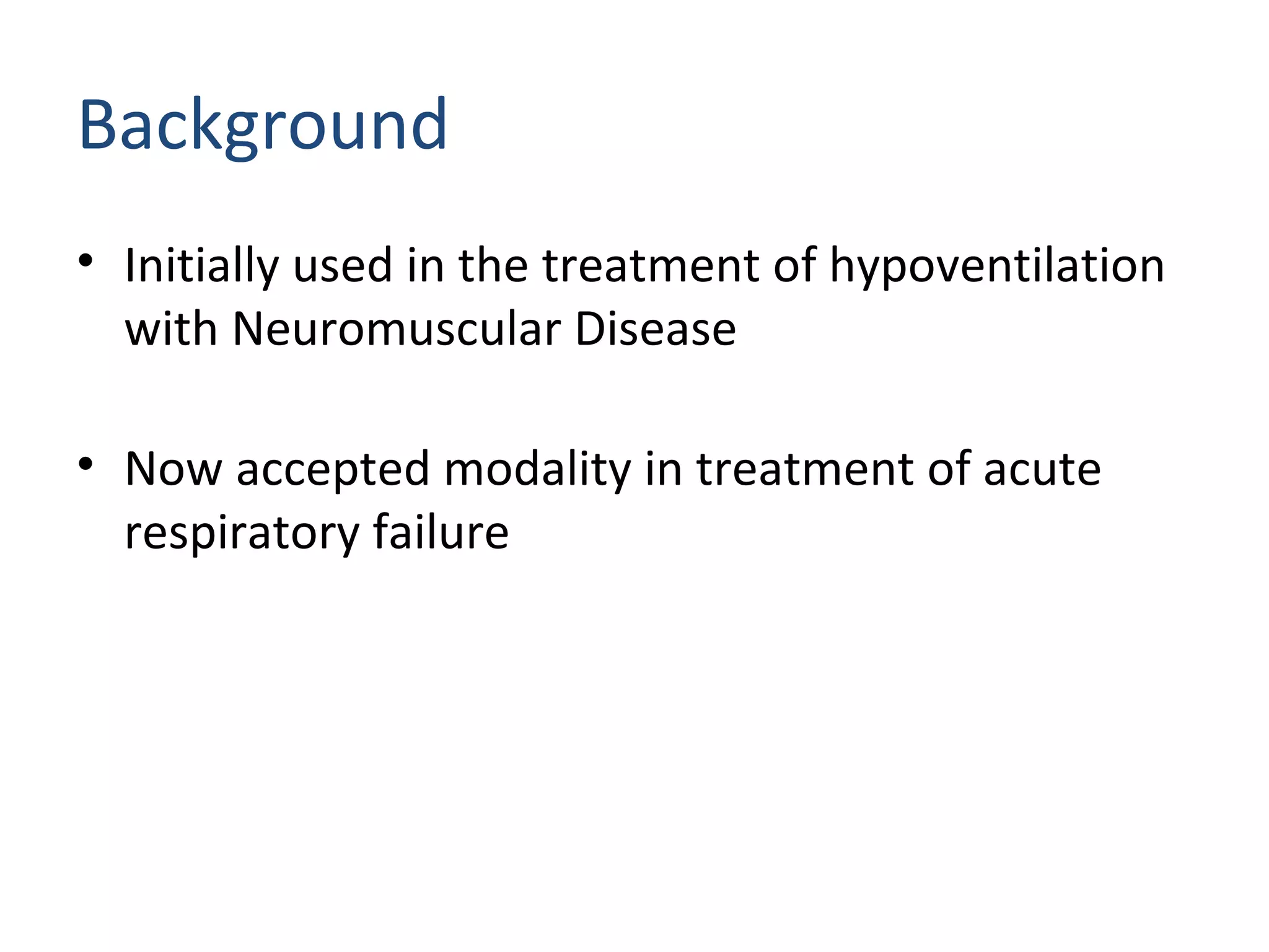 Non invasive ventilation | PPT