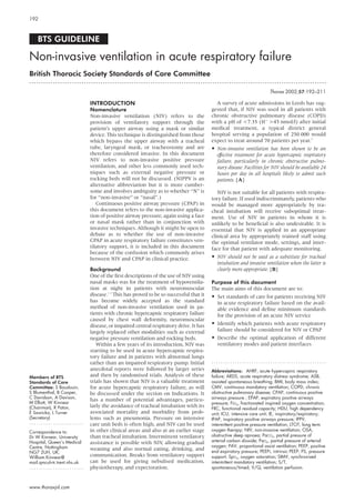 Niv | PDF | Lung and Respiratory Health | Diseases and Conditions