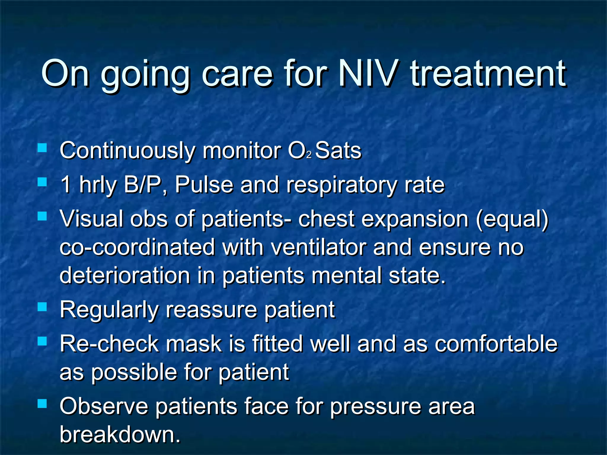 Non Invasive Ventilation - BiPAP & CPAP | PPT