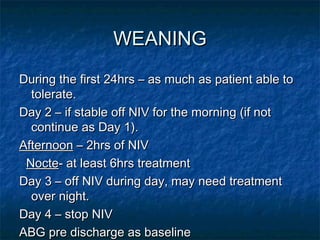 Non Invasive Ventilation - BiPAP & CPAP | PPT