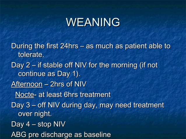 Non Invasive Ventilation - BiPAP & CPAP | PPT | Lung and Respiratory ...