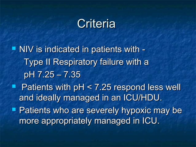 Non Invasive Ventilation - BiPAP & CPAP | PPT | Lung and Respiratory ...