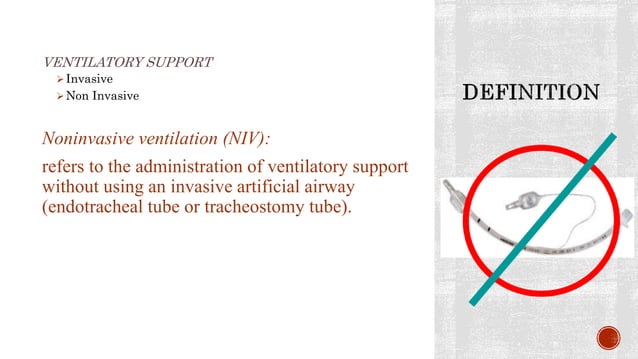 NIV (Non Invasive Mechanical Ventilation) | PPSX | Lung and Respiratory ...
