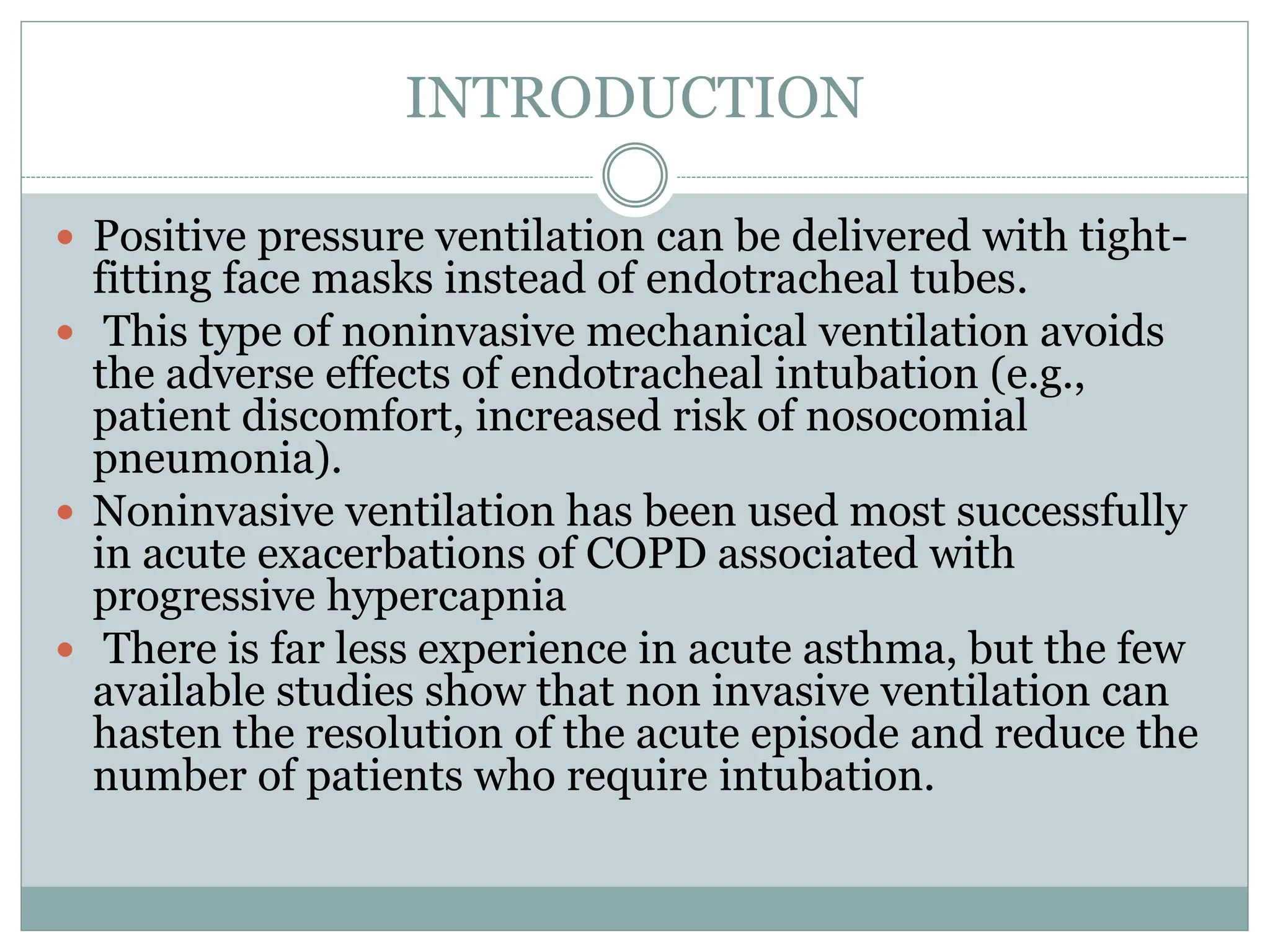 NON INVASIVE VENTILATION FOR MBBS STUDENTS | PPTX