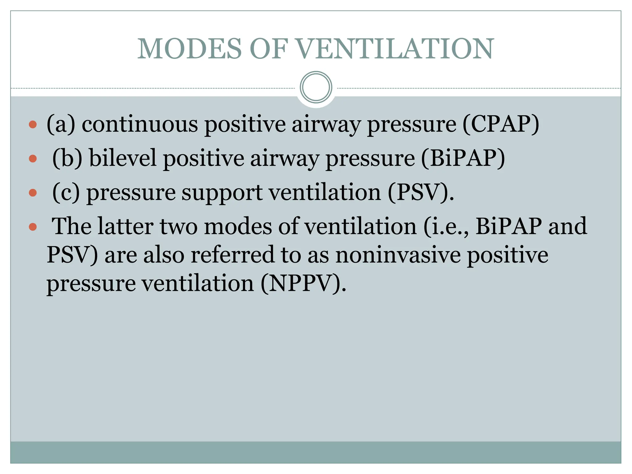NON INVASIVE VENTILATION FOR MBBS STUDENTS | PPTX | Lung and ...