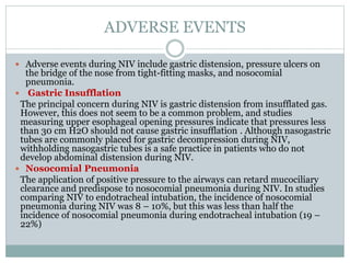 NON INVASIVE VENTILATION FOR MBBS STUDENTS | PPTX | Lung and ...