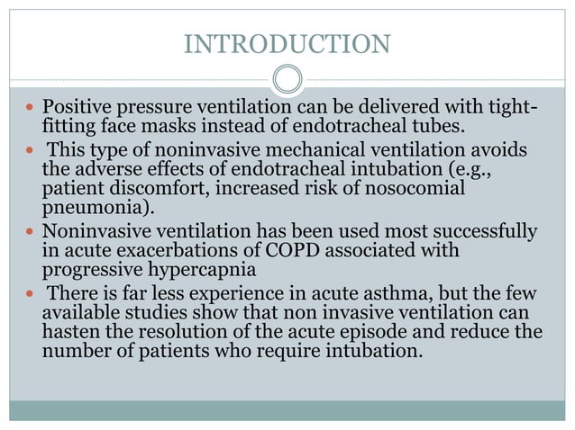 NON INVASIVE VENTILATION FOR MBBS STUDENTS | PPTX