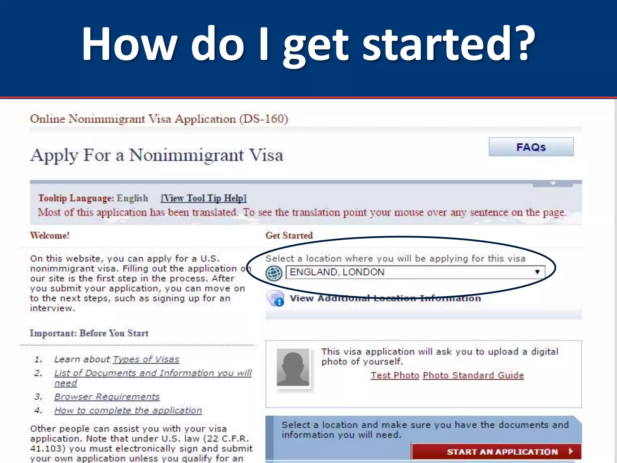 U.S. Nonimmigrant Visas: Completing Form DS-160 | PPTX