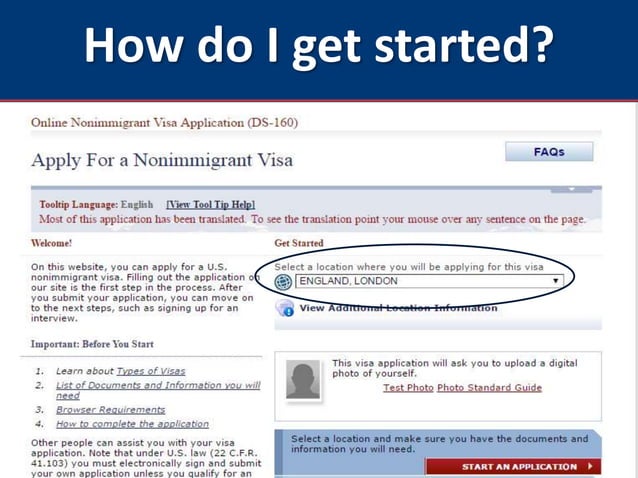 U.S. Nonimmigrant Visas: Completing Form DS-160 | PPTX | Travel ...