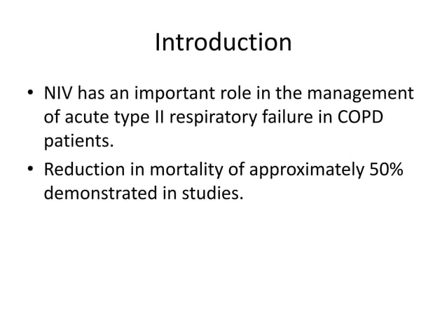 NIV in COPD | PPT