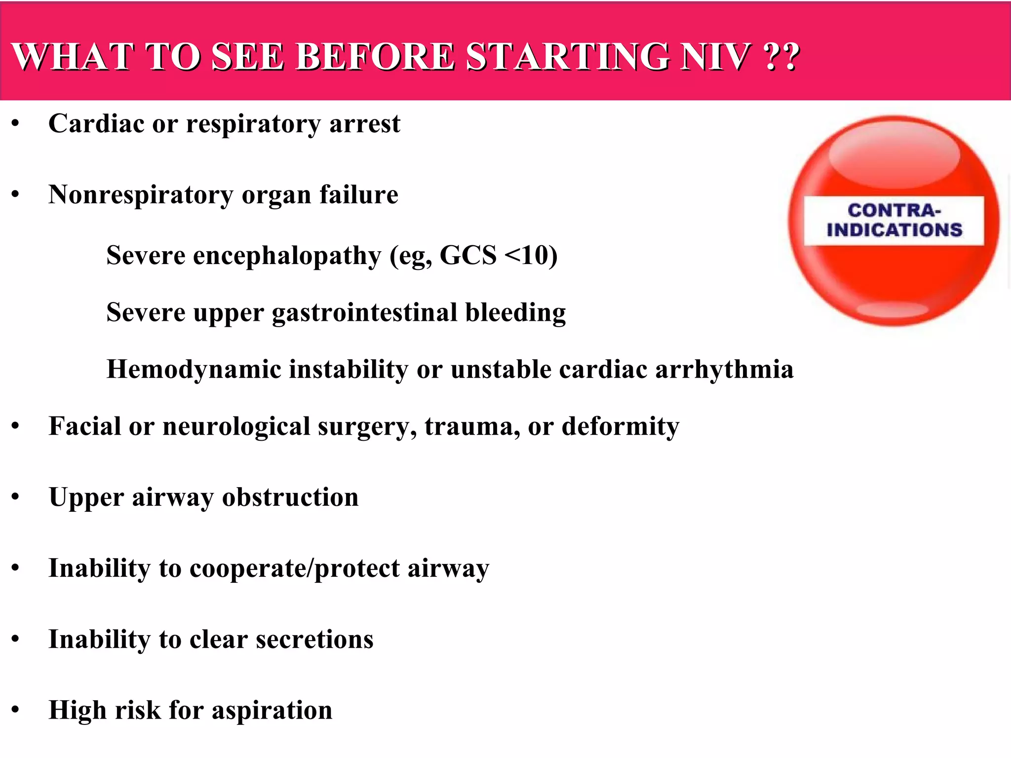 Non invasive ventilation for nurses-dr Shahna Ali,JNMC,AMU | PPT