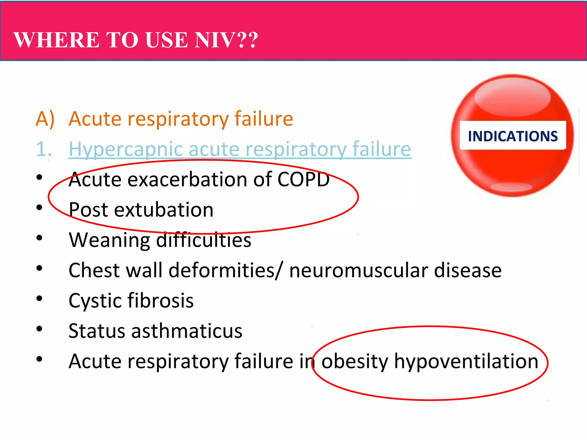 Non invasive ventilation for nurses-dr Shahna Ali,JNMC,AMU | PPT